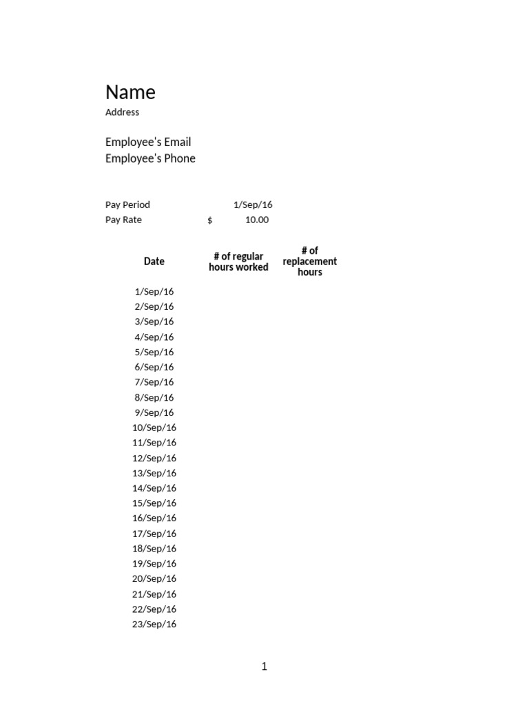 Counting Hours Document | PDF