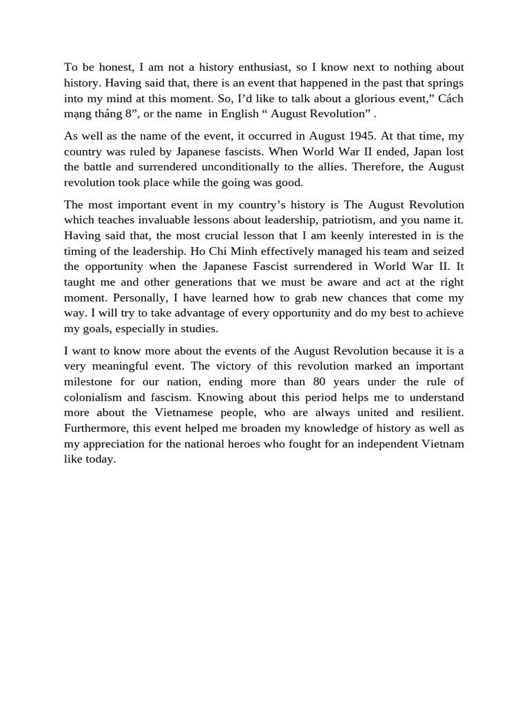 Insights on Vietnam's August Revolution | PDF
