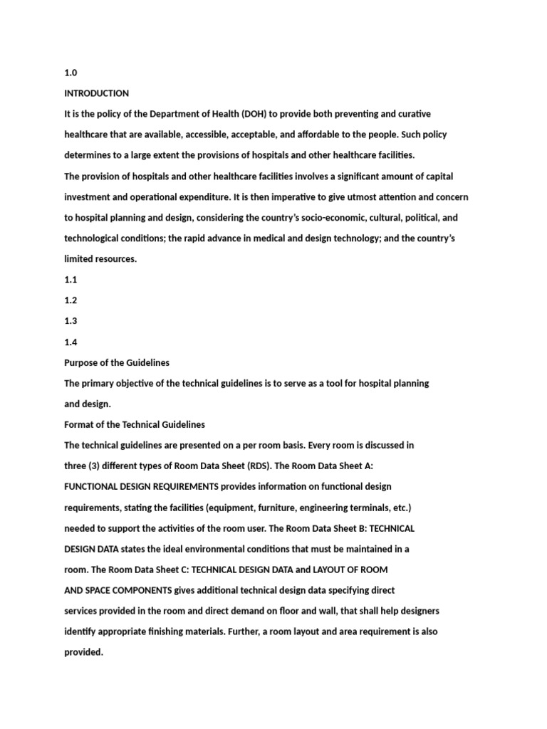 Hospital Design Guidelines | PDF | Intensive Care Unit | Clinic