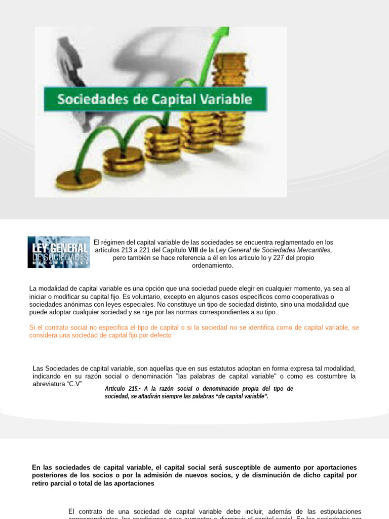 Sociedades de Capital Variable | PDF | Business