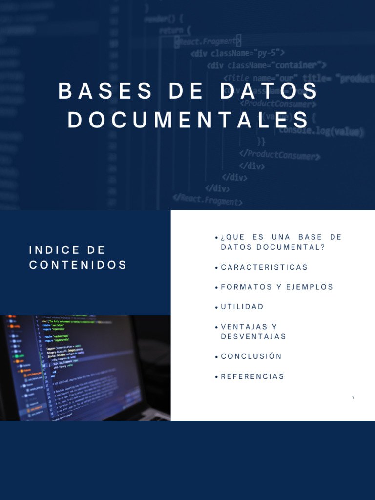Introducción a Bases de Datos Documentales | PDF | Bases de datos | Xml