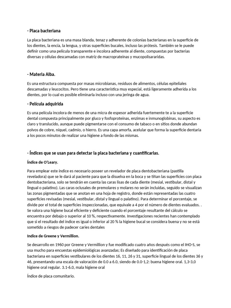 Control de Placa Dentobacteriana y Métodos | PDF | Diente | Boca