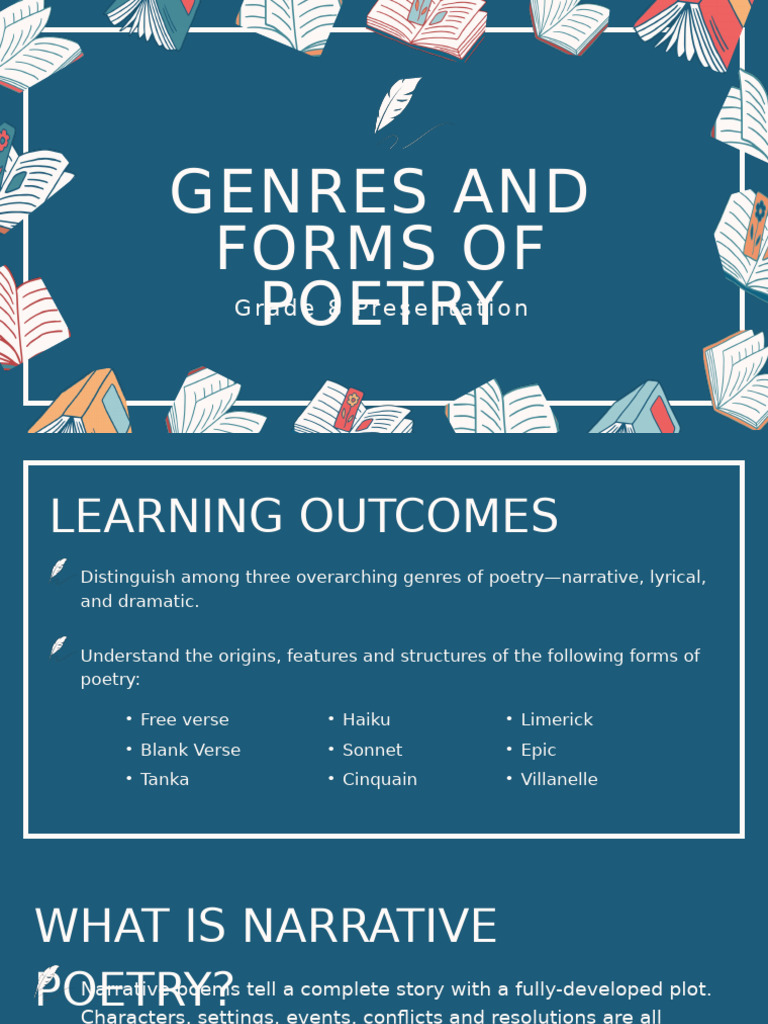 Poetry Genres and Forms Overview | PDF | Poetry | Metre (Poetry)
