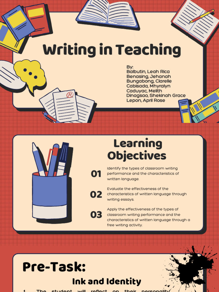 Writing Informative Texts Education Presentation in Blue and Orange ...
