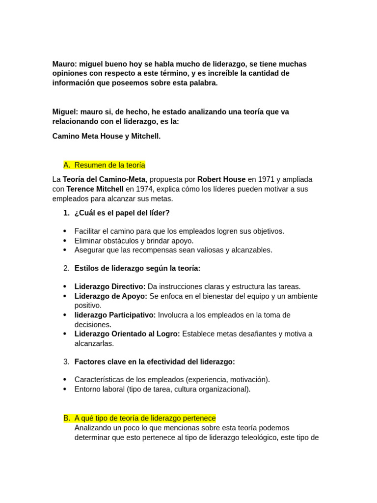 Camino-Meta. House y Michell.-2 | PDF | Liderazgo | Motivación