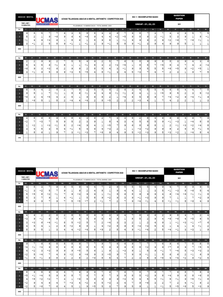 Z Category CMP Series 301-310 | PDF