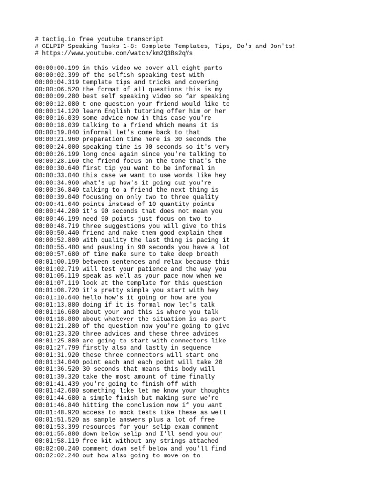 Tactiq Free Transcript km2Q3Bs2qYs | PDF