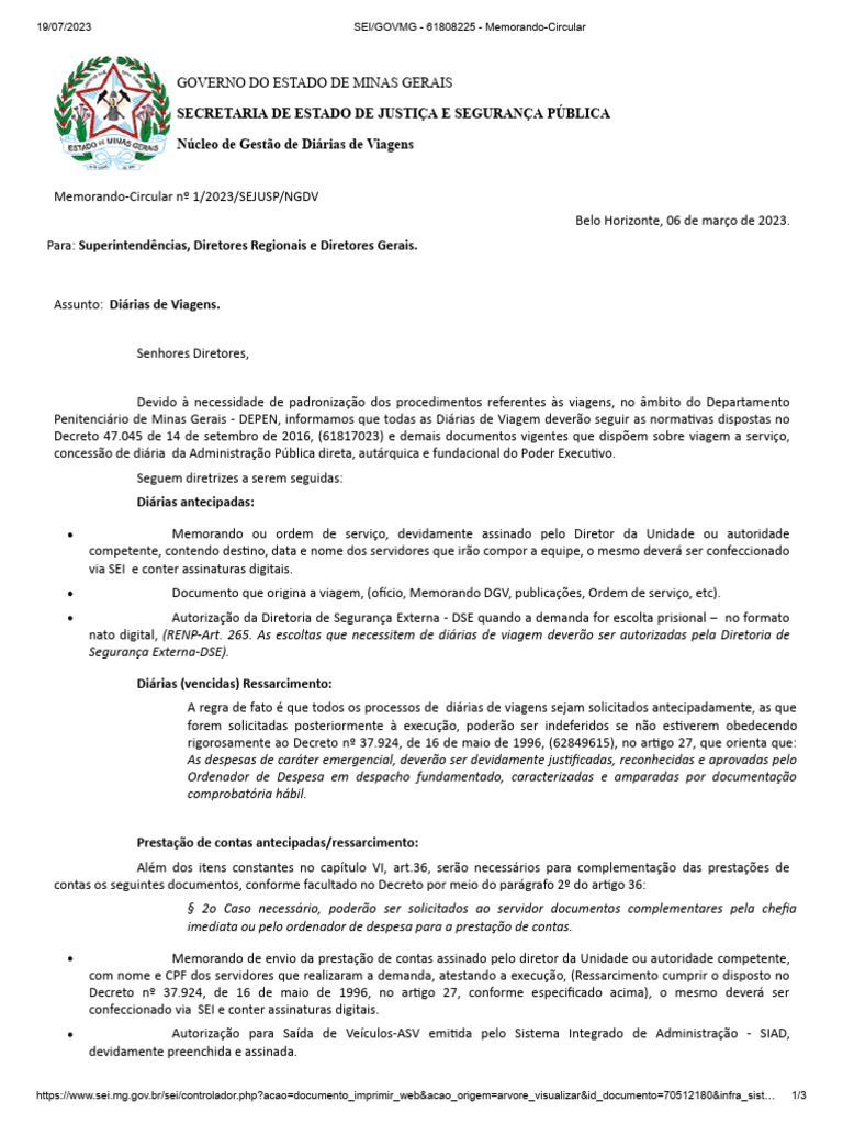 Memorando Circular Ngdv 2023 | PDF