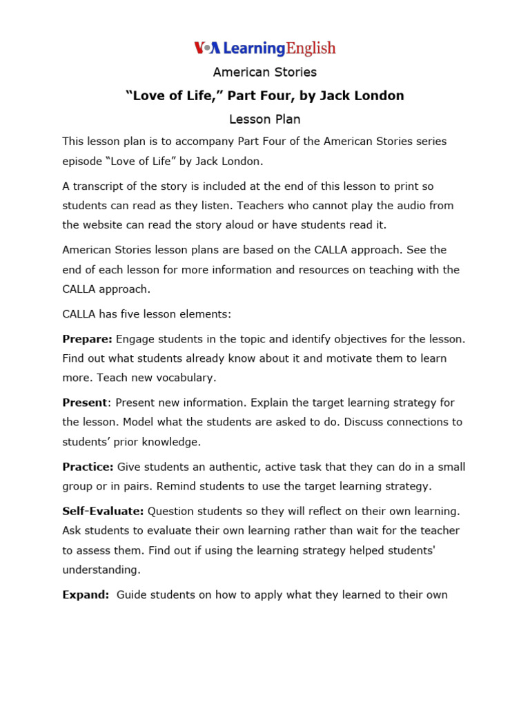 Love of Life Part 4 Working Sheet | PDF | Learning | Semantics