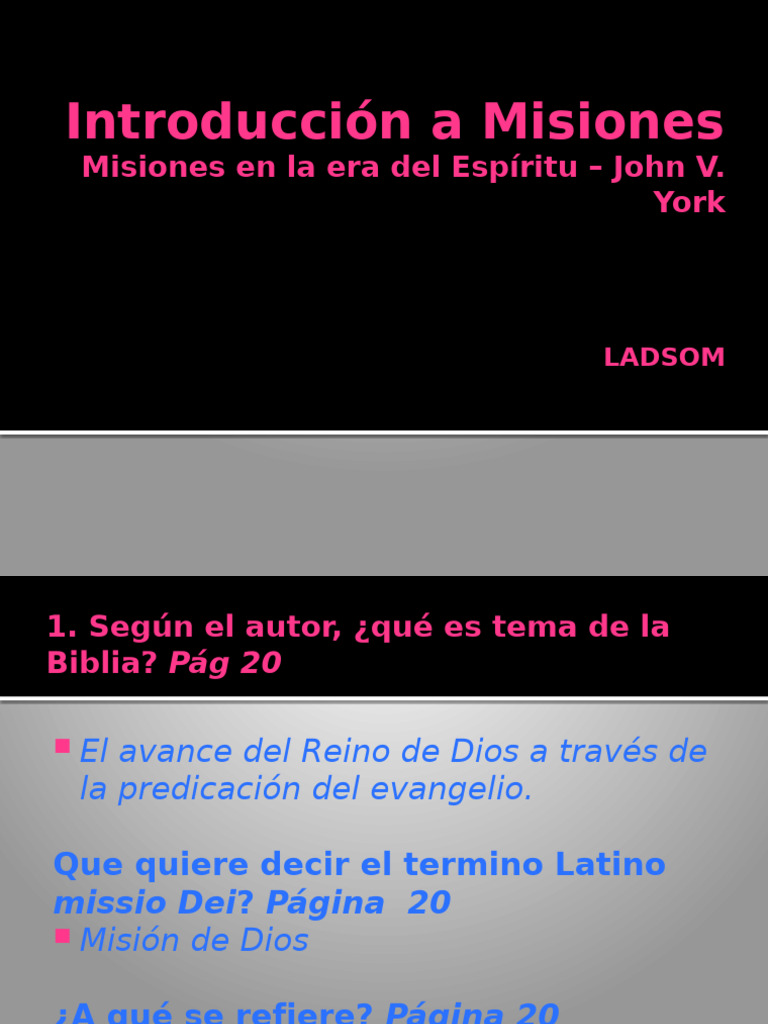 Introducción a la Misión de Dios | PDF | Jesús | Misionero