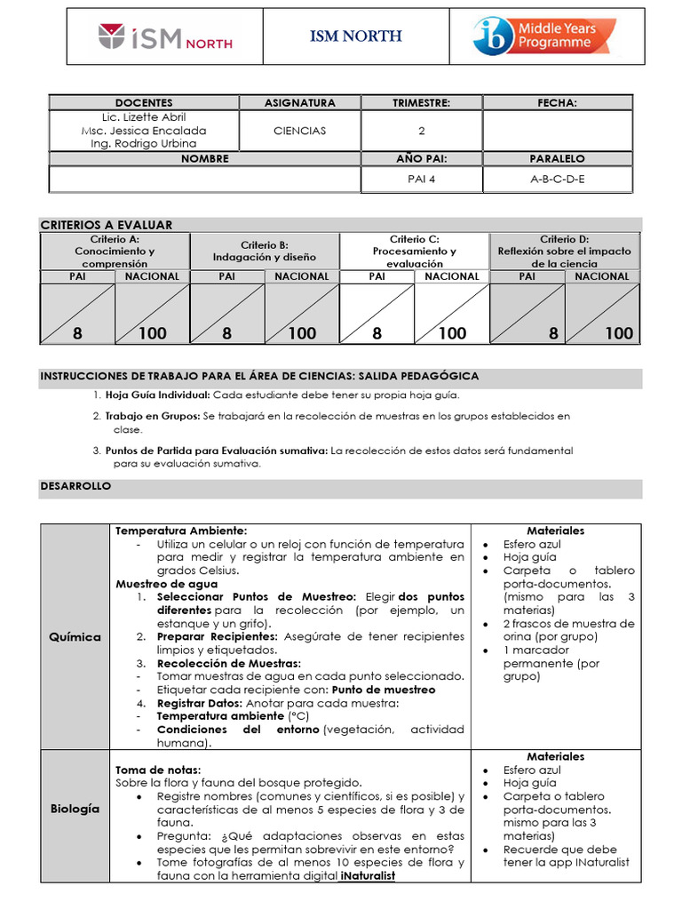 Hoja Guia Pai 4 1-2761740689934 | PDF