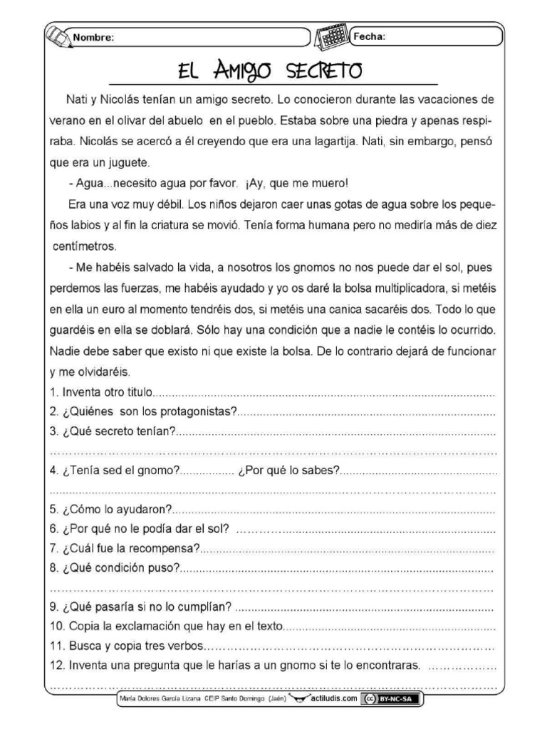 Lectura Y Comprension 4to Pdf