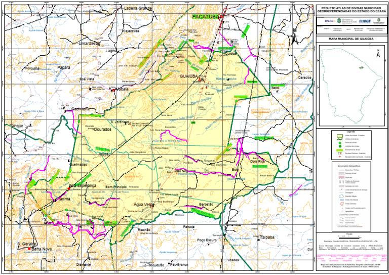 Mapa Municipal de Guaiúba, Ceará | PDF