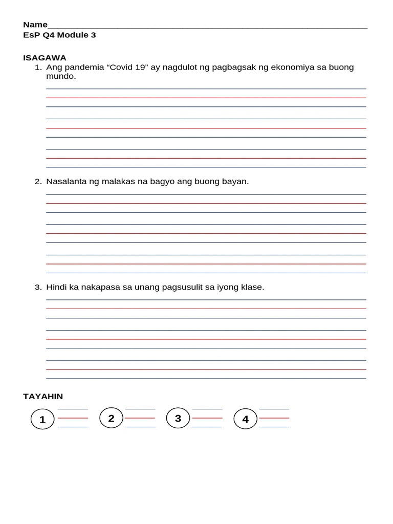Q4 Week 3 - Answer Sheet | PDF