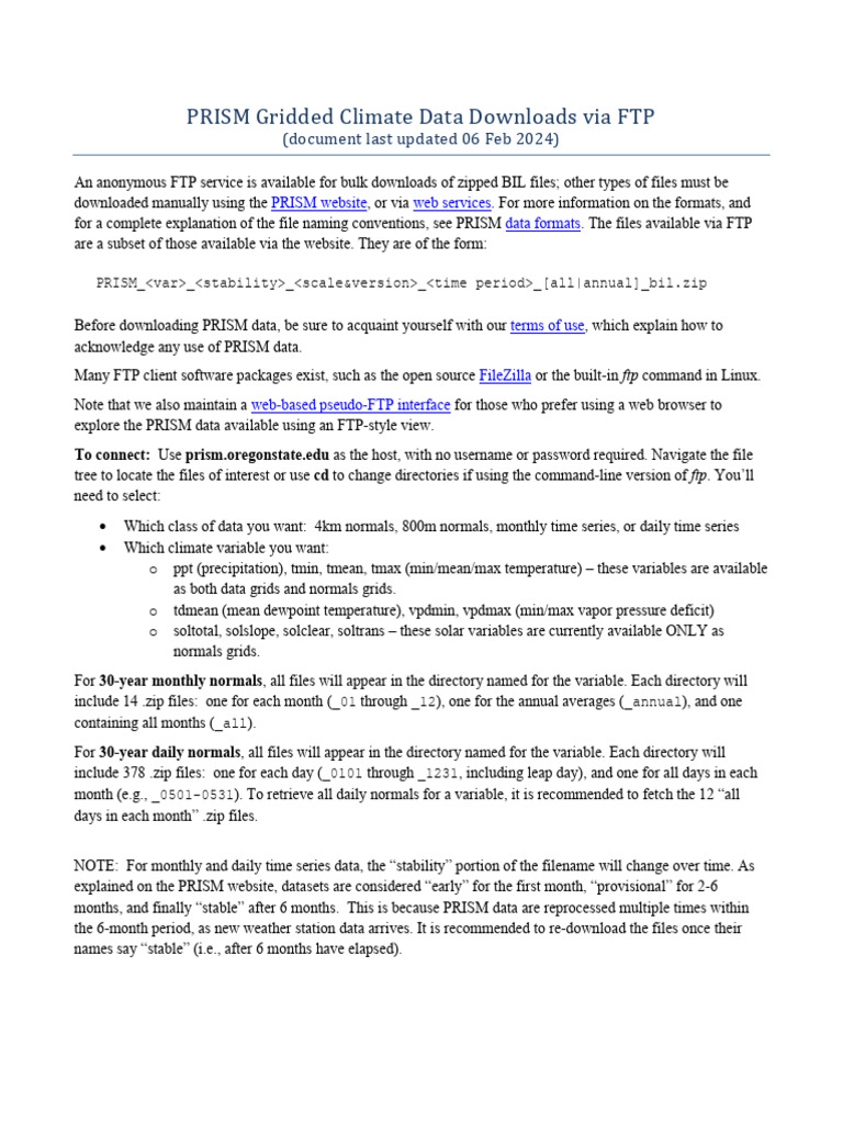 PRISM_downloads_FTP | PDF | File Transfer Protocol | Computing