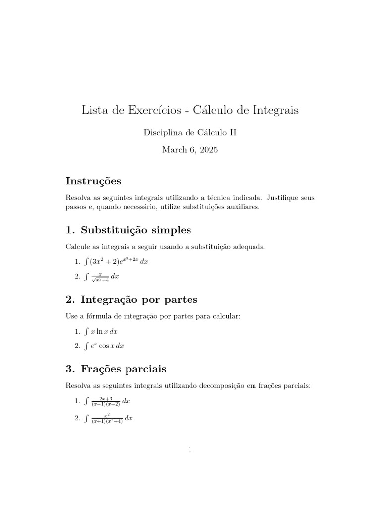Lista de Calc B 2 | PDF
