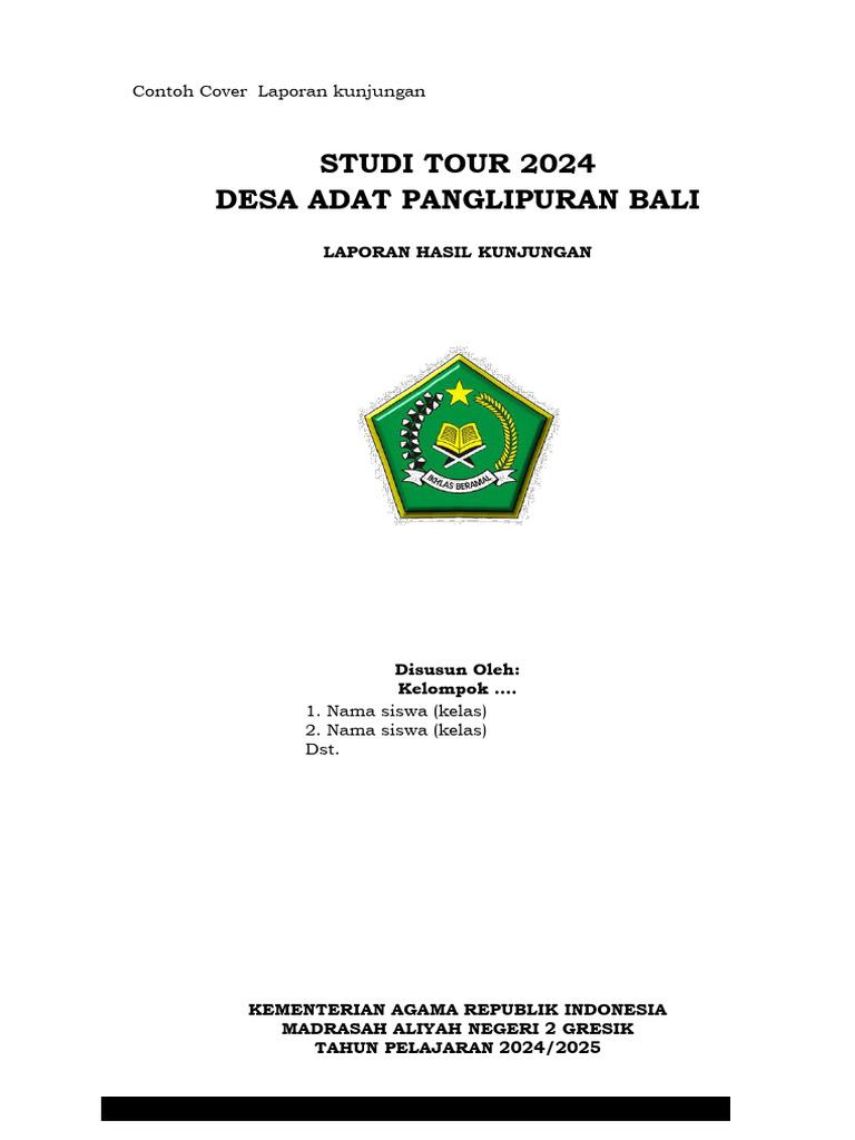 2024-Petunjuk Pembuatan Laporan Study Tour | PDF