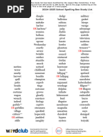 2025 Schoolwide Bee Study List | PDF