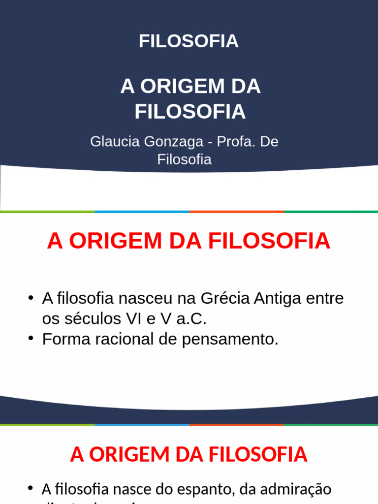 Aula de Filosofia - A Origem Da Filosofia | PDF