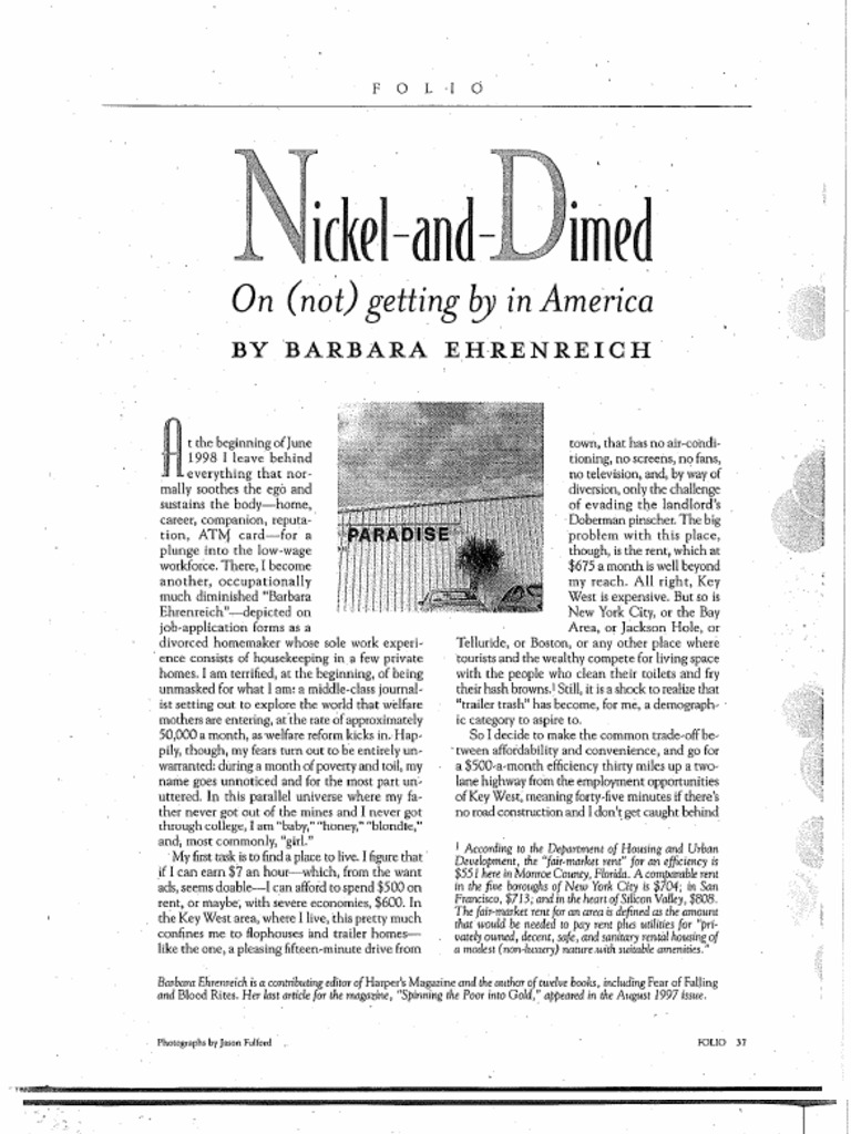 Nickel and Dimed | PDF