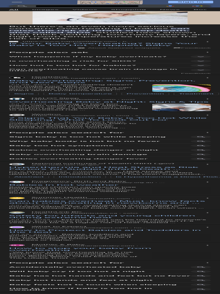 Babys Overheating Danger - Google Search | PDF | Hyperthermia | Infants