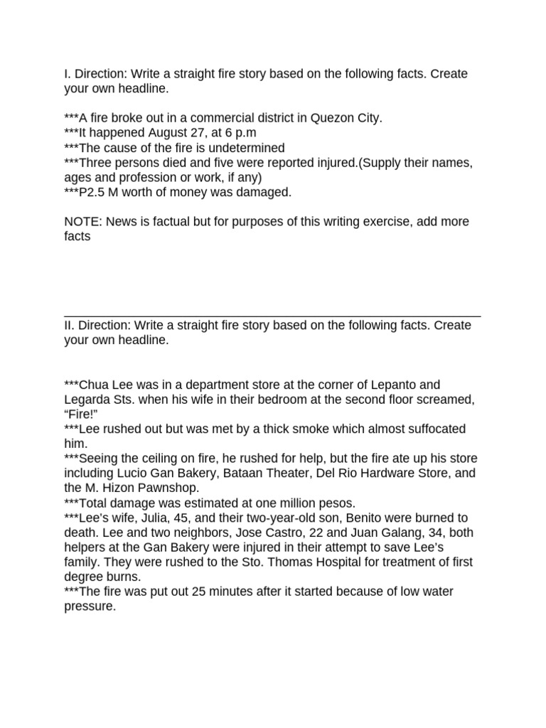 Newswriting Exercise | PDF