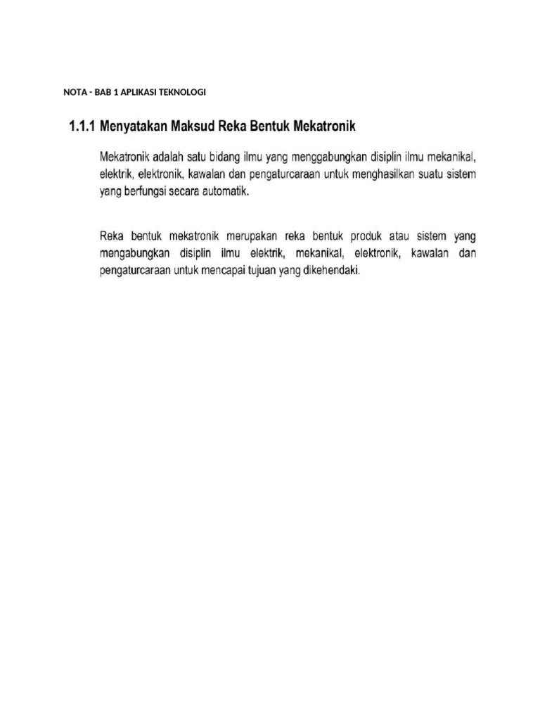 NOTA RBT MEKATRONIK | PDF