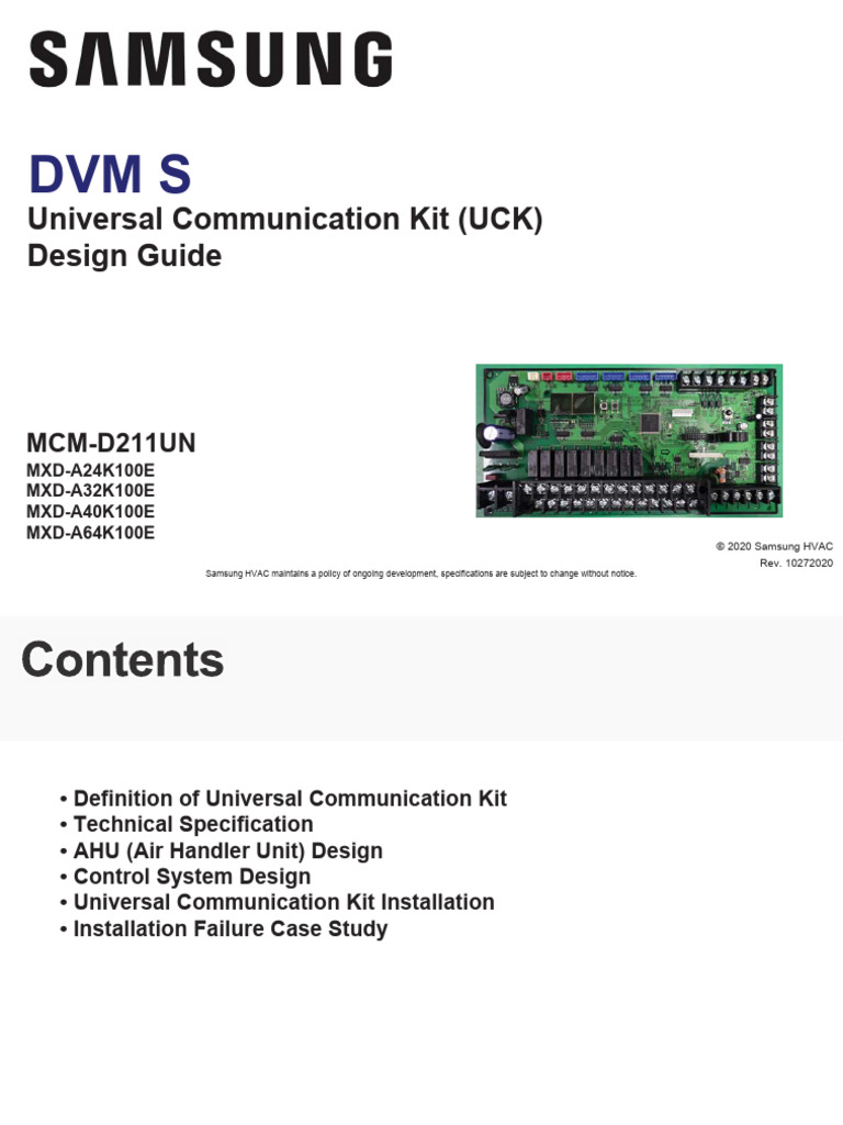 DVM+S+Universal+Communication+Kit UCK Design+10272020 | PDF