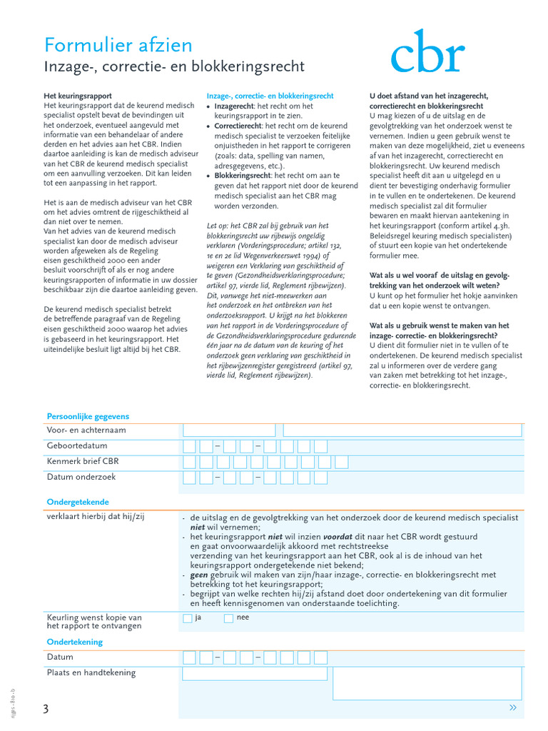 Rijges810b - Formulier Afzien Inzagerecht | PDF