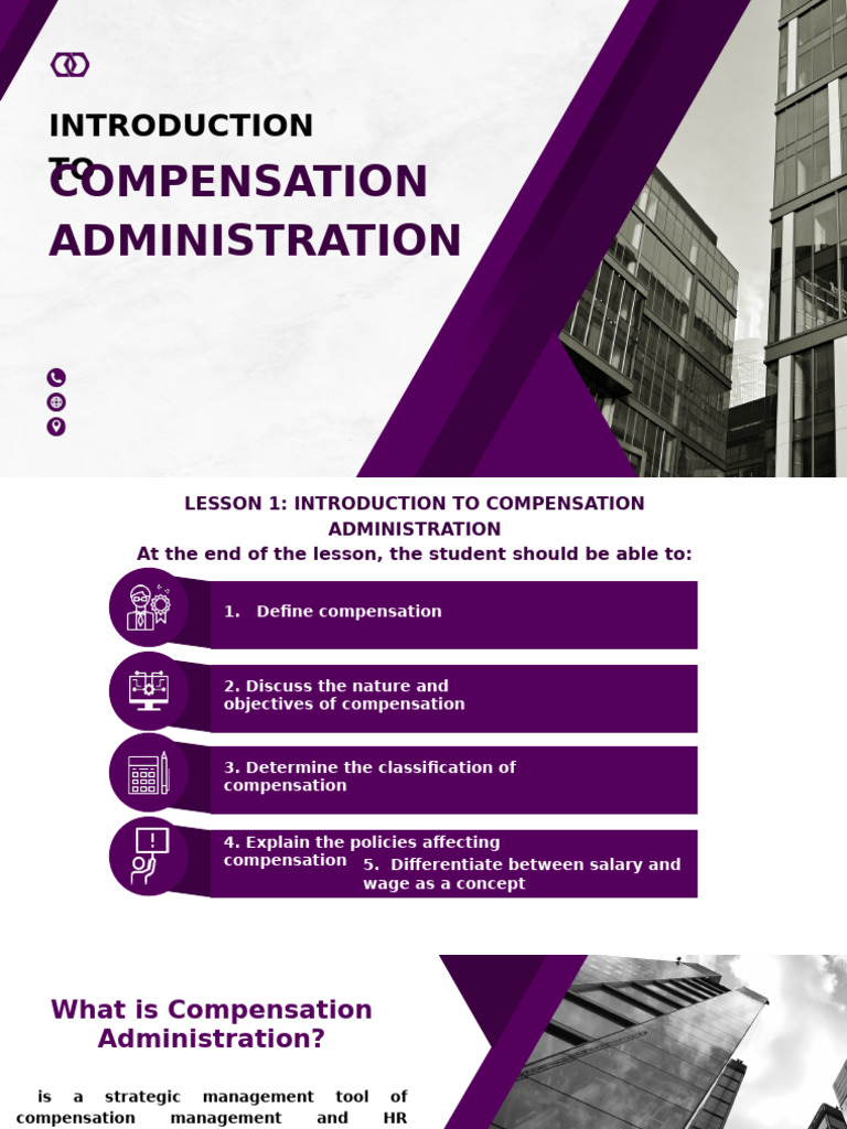 Introduction To Compensation Admin | PDF | Compensation And Benefits ...
