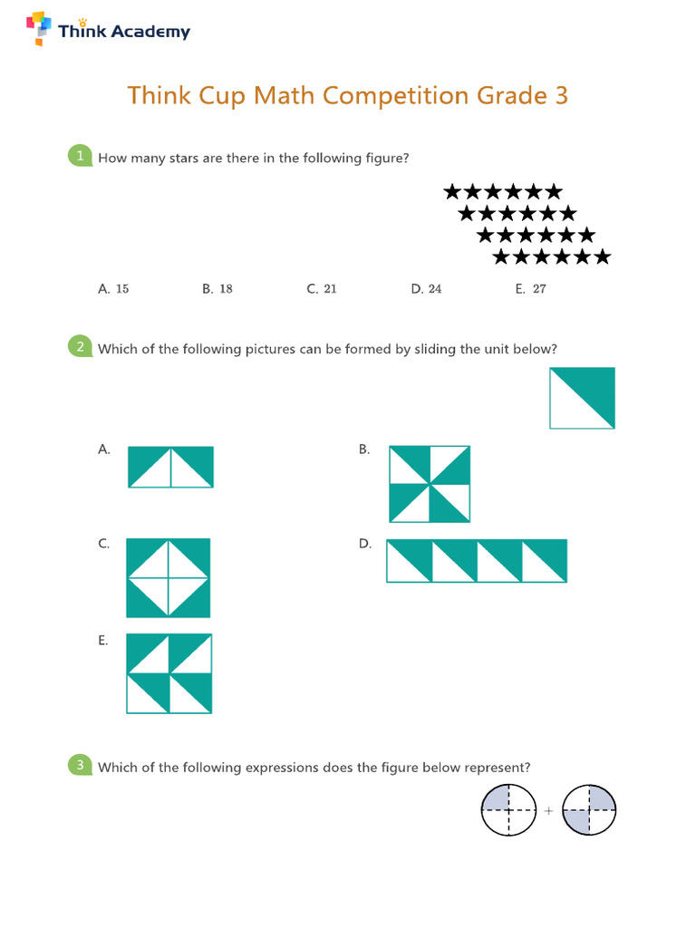 Think Cup Math Competition Grade 3 (学生版) | PDF