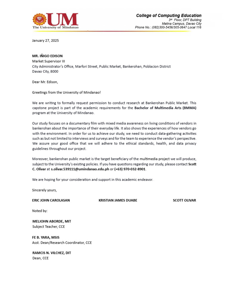 Research Request for Bankerohan Market | PDF