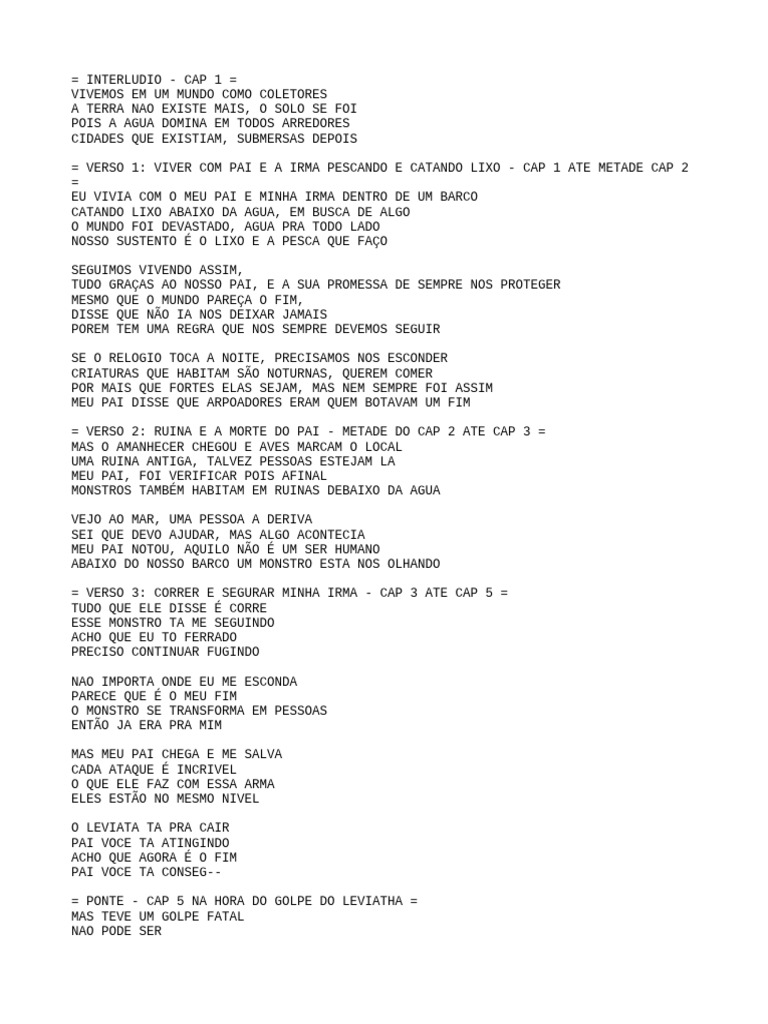 Letra - Bota Ma (Leviathan) Com Demarção de Capitulos | PDF