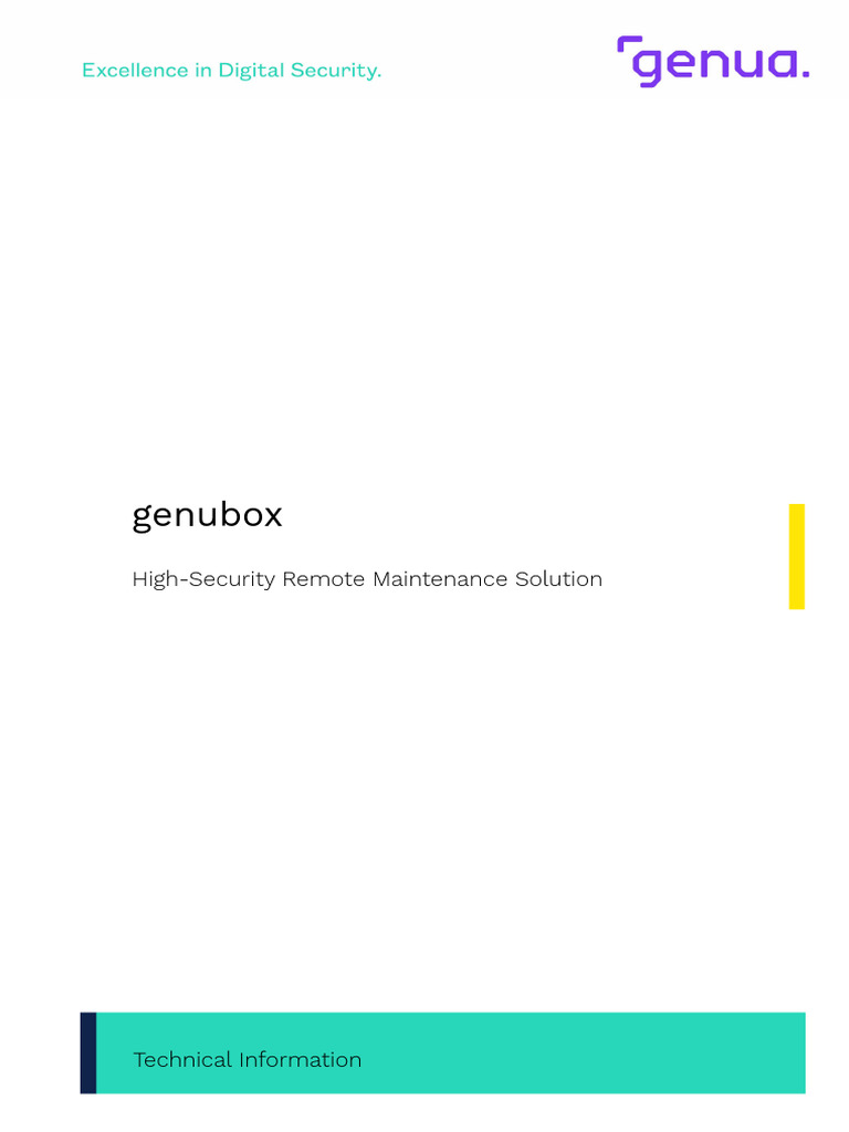 Secure Remote Maintenance with genubox | PDF | Computer Network ...