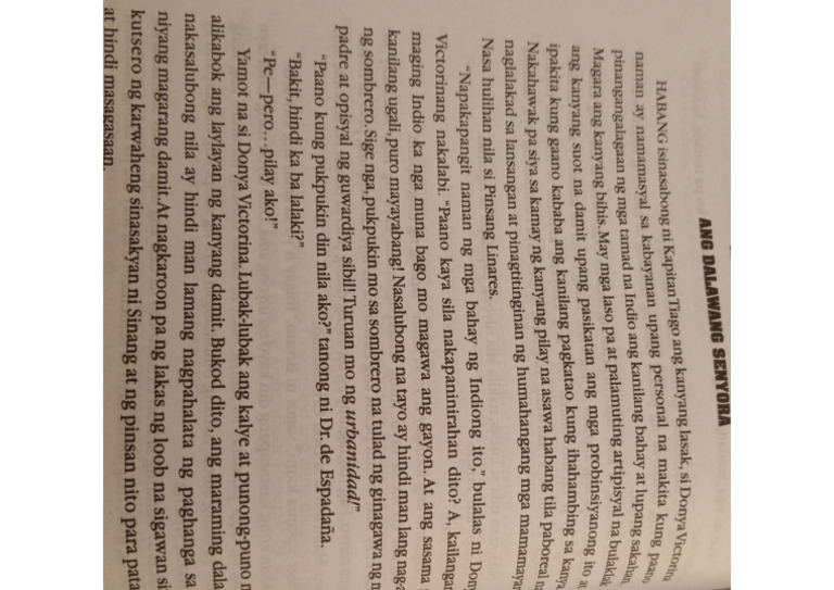 part 1 (ang dalawang senyora - noli me tangere) | PDF