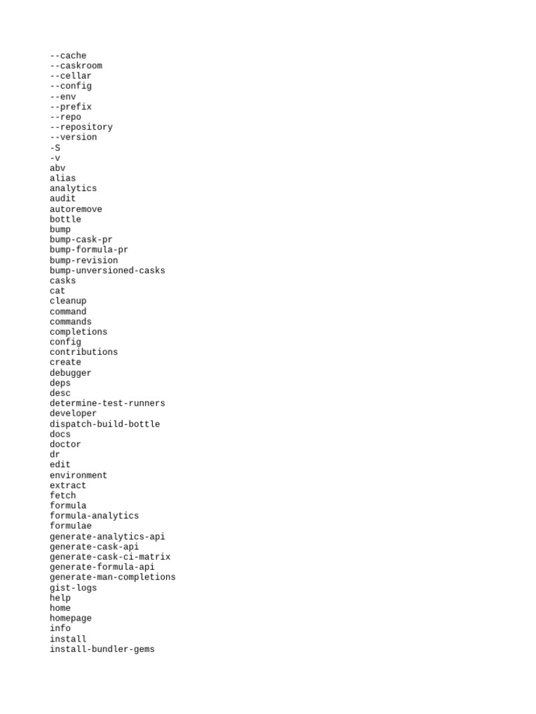 Internal Commands List | PDF