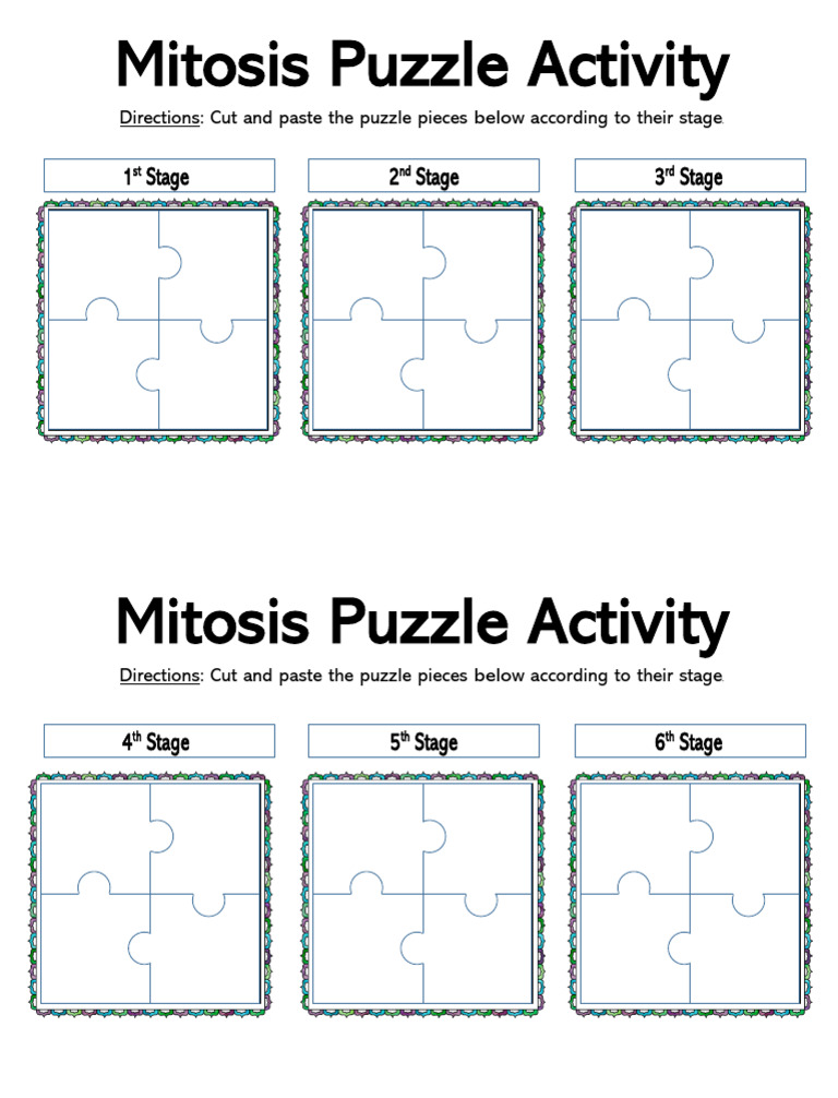 MITOSIS PUZZLE - FRAME | PDF