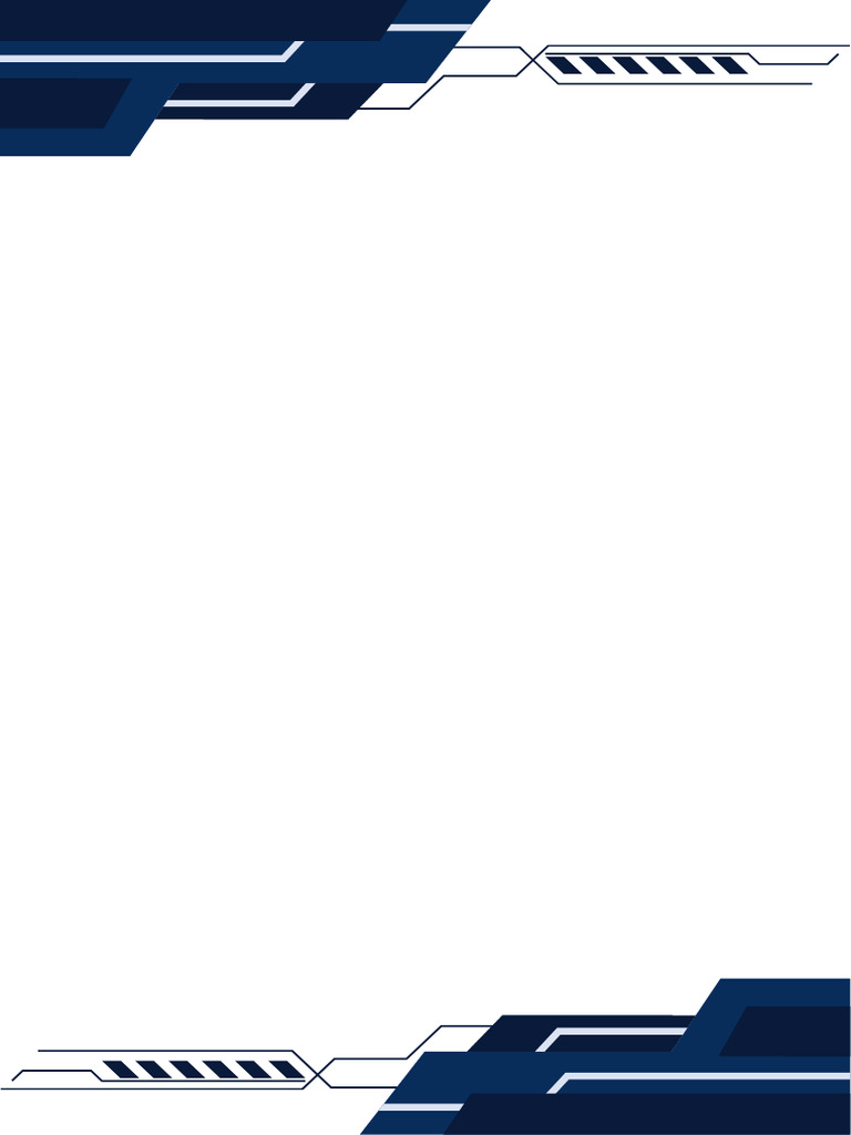 Blue White Modern Professional Frame Paper Border A4 Document | PDF