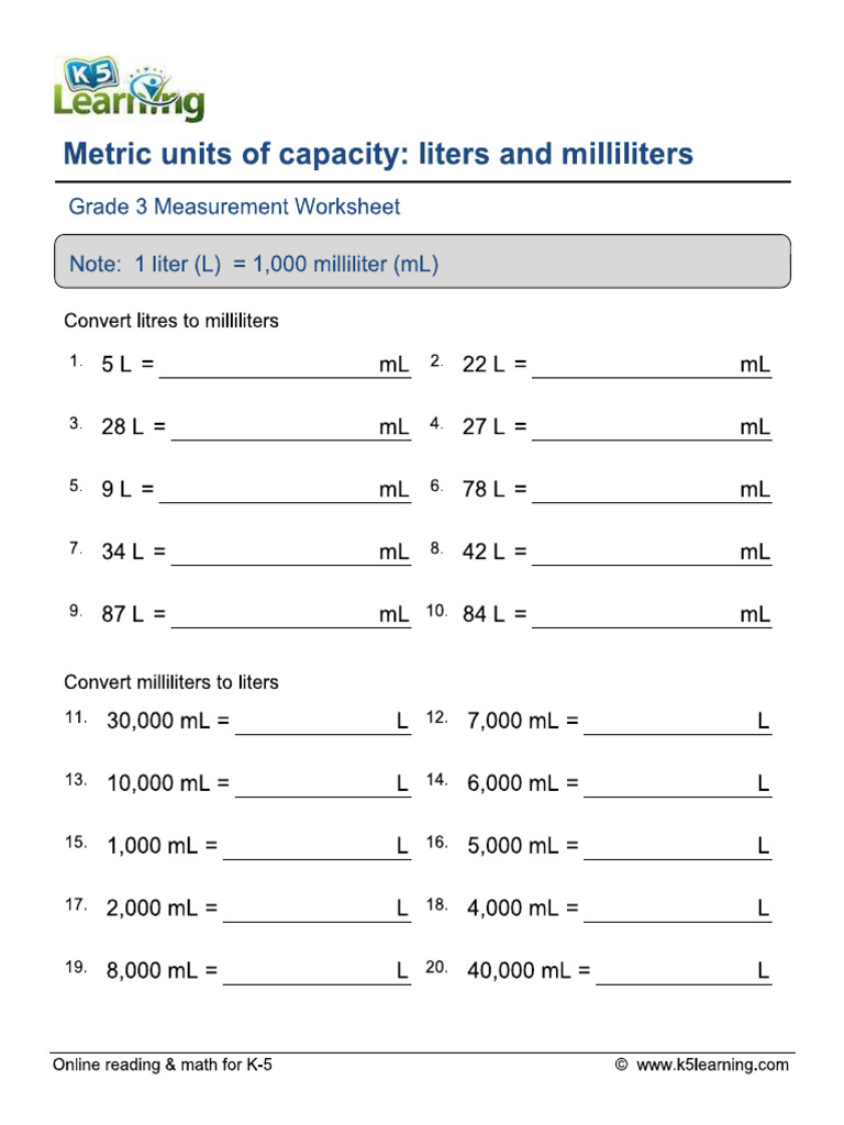 Capacity Worksheet 2 | PDF
