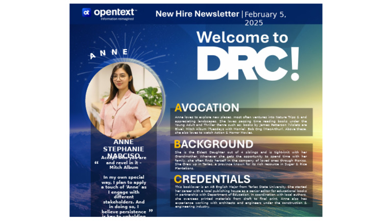 NewHire Newsletter Template | PDF