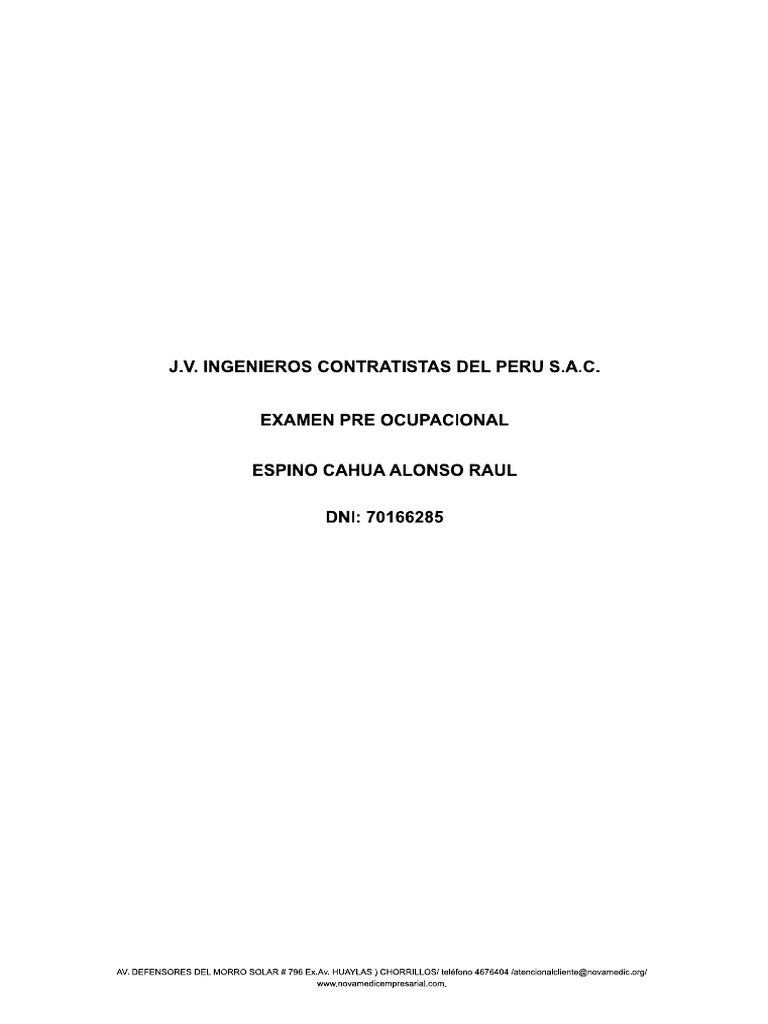 JV EMO ESPINO CAHUA ALONSO RAUL | PDF