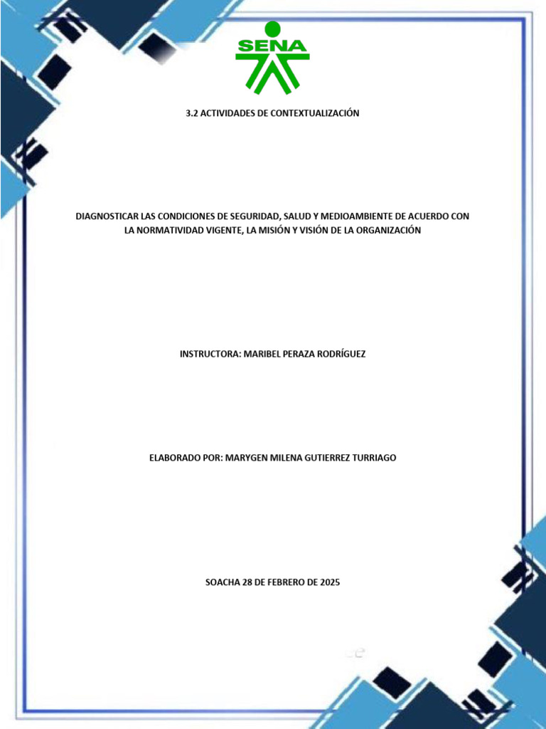 Marygen Milena Gutierrez - Maribel Peraza | PDF | Seguridad y salud ocupacional | Valores