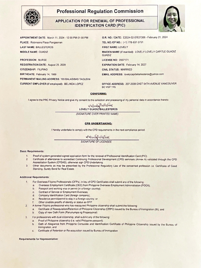 Renewal Form | PDF
