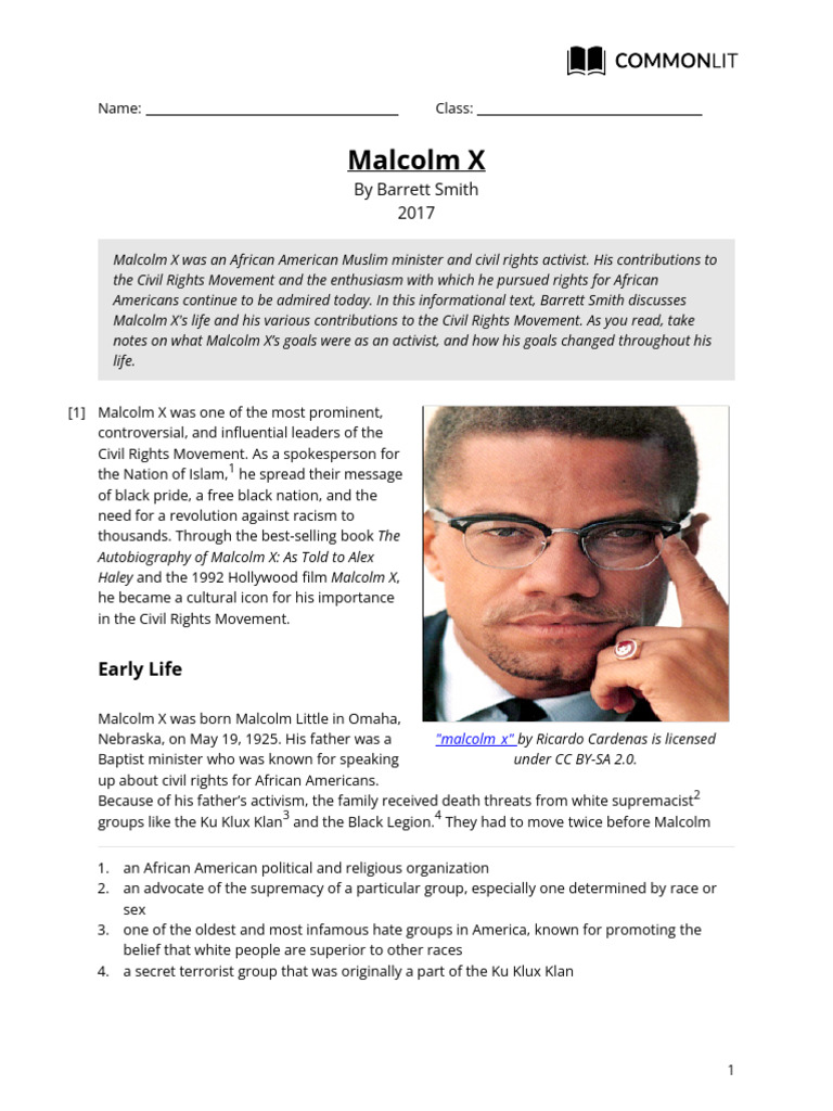 Anastazia M. Button - Attachment - PDF - Malcolm - X | PDF | Malcolm X