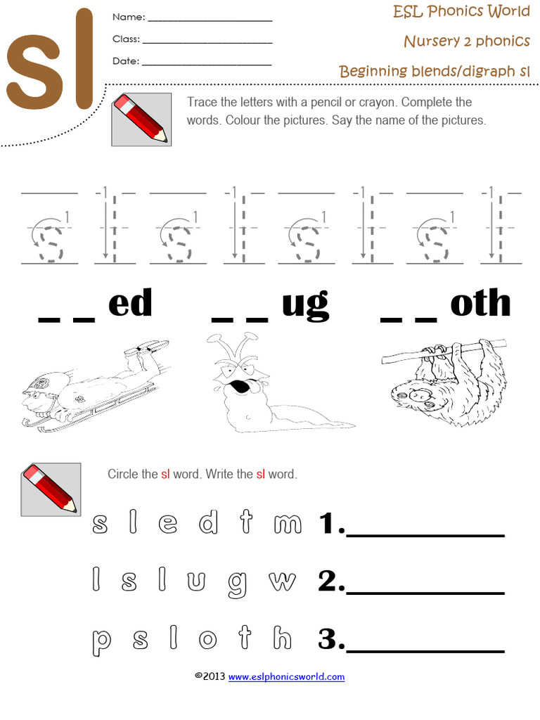Digraph Sl Worksheet 29 | PDF