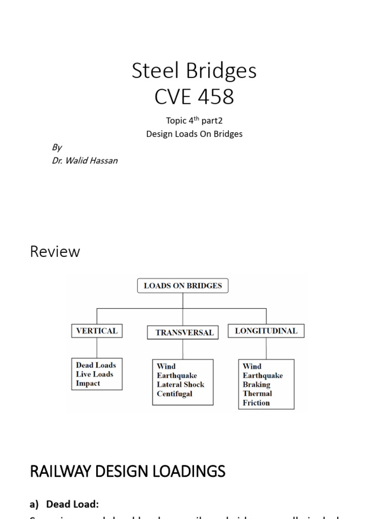 Design Loads On Bridges | PDF | Rail Transport | Bridge