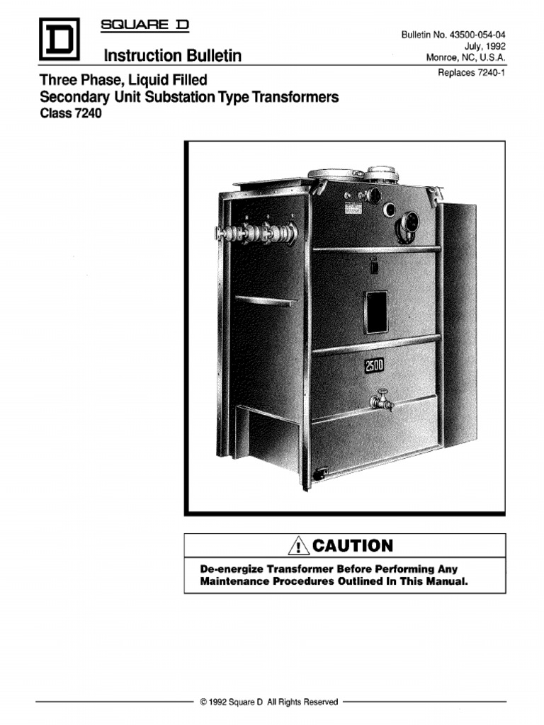 SQD Transformador Oilfill | PDF