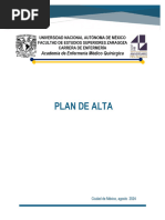 Plan de Alta de Enfermería | PDF | Enfermería | Medicamentos con receta