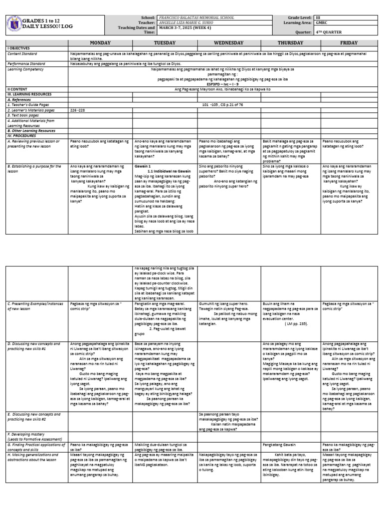 DLL_ESP 3_Q4_W4 | PDF