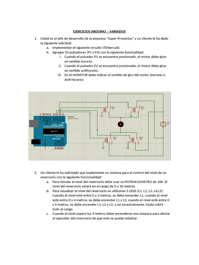 Ejercicios Arduino Variados | PDF